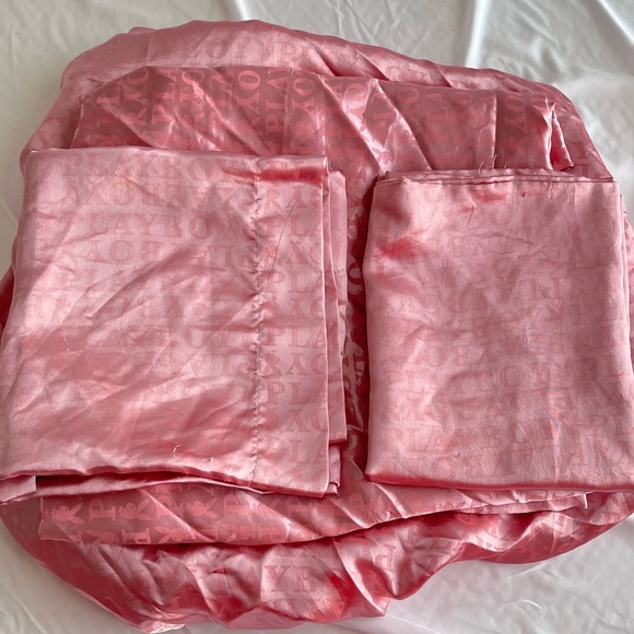 PLAYBOY | Bedding | Playboy Y2k Baby Pink Bunny Monogram Bed Sheet Home ...